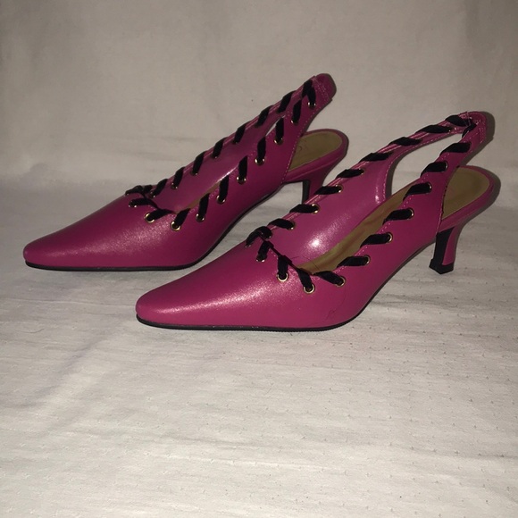 EY Boutique | Shoes | Hot Pink Ey Boutique Slingback Heels Size 7 ...